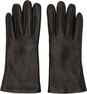 TOTEME Leather Gloves - Black 001