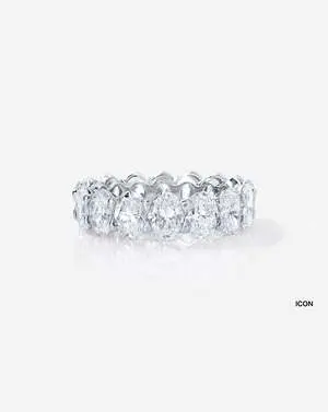 Ring Concierge Oval Lab Diamond Eternity Band - Platinum
