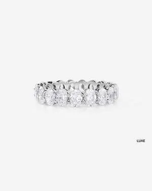 Ring Concierge Oval Lab Diamond Eternity Band - Platinum