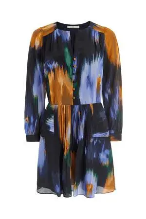 MARIE OLIVER Vera Printed Silk Dress