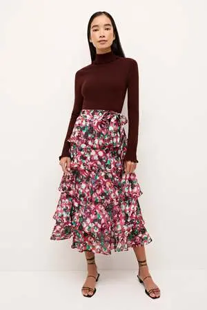 MARIE OLIVER Adler Printed Midi Skirt