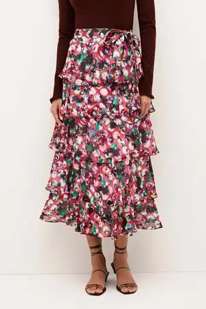 MARIE OLIVER Adler Printed Midi Skirt