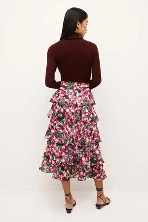 MARIE OLIVER Adler Printed Midi Skirt
