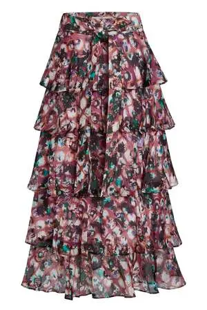 MARIE OLIVER Adler Printed Midi Skirt