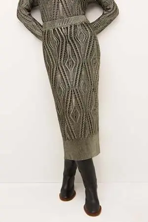 MARIE OLIVER Regina Metallic Knit Skirt