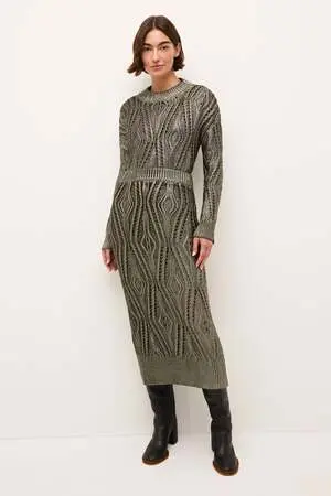 MARIE OLIVER Regina Metallic Knit Skirt