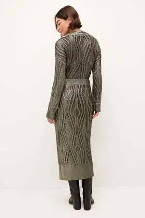 MARIE OLIVER Regina Metallic Knit Skirt