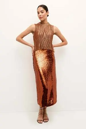 MARIE OLIVER Wray Pencil Skirt - Cinnamon