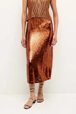 MARIE OLIVER Wray Pencil Skirt - Cinnamon
