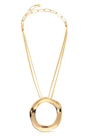 Ettika Open Circle Statement Necklace - Gold
