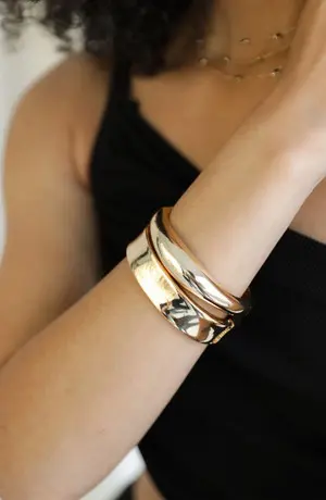 Ettika Set Of Bangle Bracelets - Gold