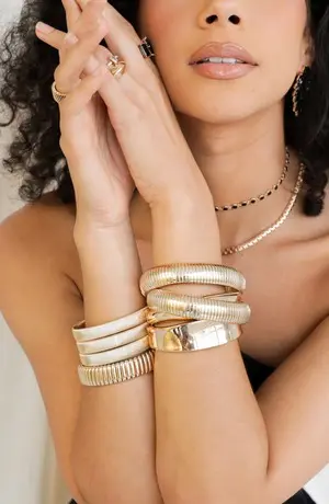 Ettika Set Of Bangle Bracelets - Gold