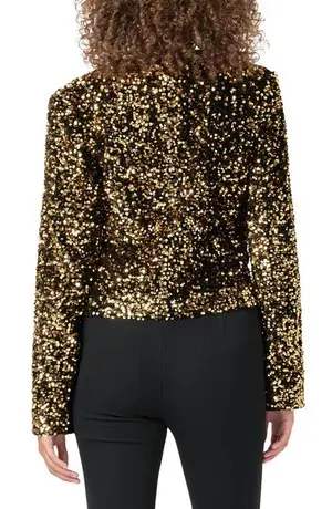 Endless Rose Sequin Padded Shoulder Jacket