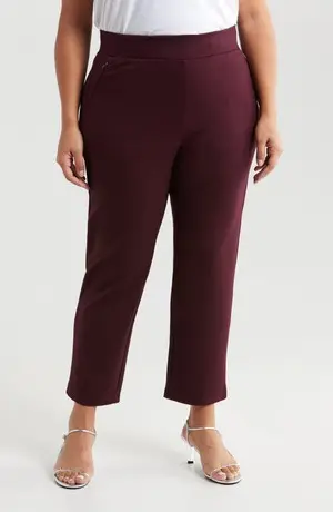 Universal Standard Smart Ponte Pants - Black Cherry