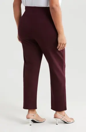 Universal Standard Smart Ponte Pants - Black Cherry