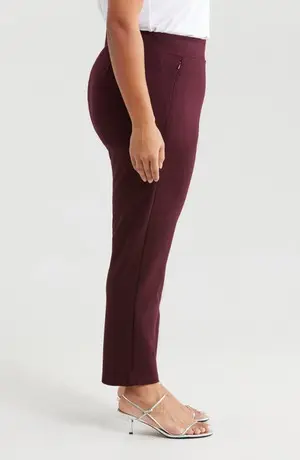 Universal Standard Smart Ponte Pants - Black Cherry