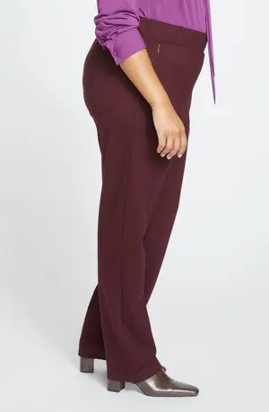 Universal Standard Smart Ponte Pants - Black Cherry