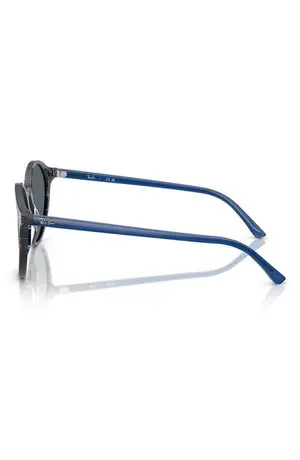 Ray-ban Phantos 53mm Round Sunglasses - Blue