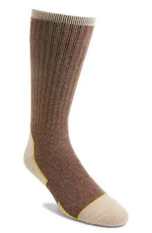 UGG UGG(r) Lockhart Wool-Blend Boot Socks Burnt Cedar/white Pepper