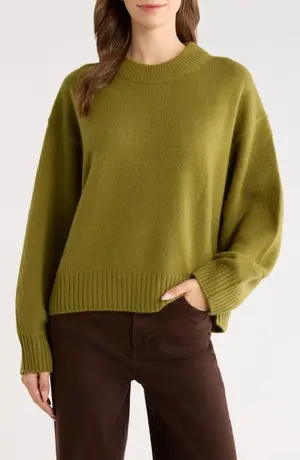 REFORMATION Reformation Cove Oversized Crewneck Cashmere Blend Sweater