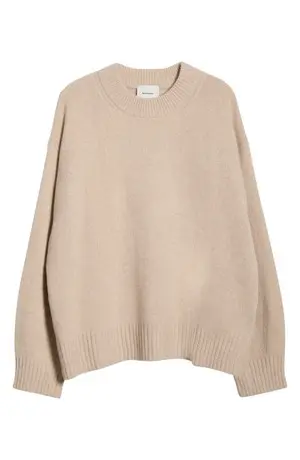 REFORMATION Cove Oversized Crewneck Cashmere Blend Sweater - Wheat