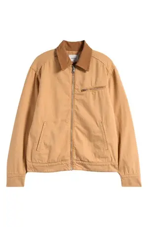 REFORMATION Harrison Corduroy-collar Denim Jacket - Alder