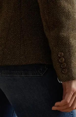 Ralph Lauren Wool-blend Herringbone Tweed Blazer