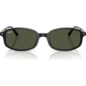 Ray-ban 56mm Square Frame Sunglasses - Black/green