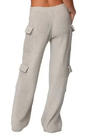 EDIKTED Wynter Low Rise Drawstring Cargo Sweater Pants