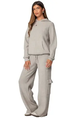 EDIKTED Wynter Low Rise Drawstring Cargo Sweater Pants