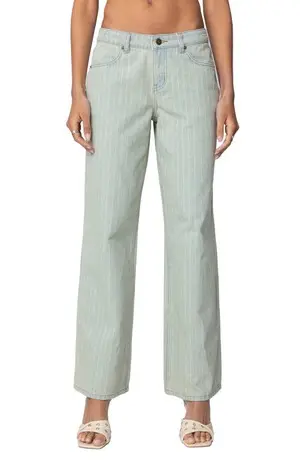 EDIKTED Lannah Textured Wide Leg Jeans