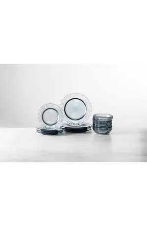 FORTESSA Archie 12-piece Glass Dinnerware Set - Dusk