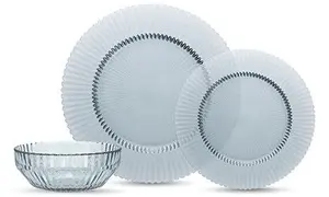 FORTESSA Archie 12-piece Glass Dinnerware Set - Dusk