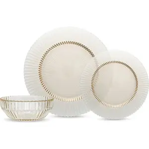 FORTESSA Archie 12-piece Glass Dinnerware Set Ginger