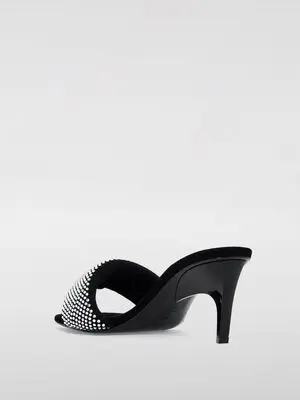Attico Embellished Heeled Mules - Silver