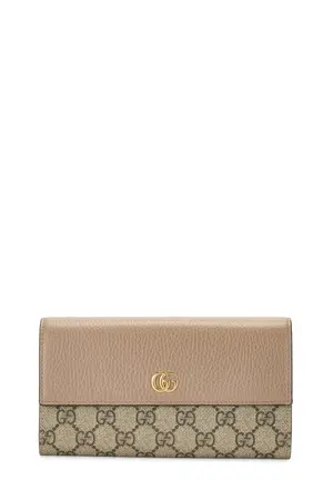 Gucci Gg Supreme Canvas Continental Wallet - Black