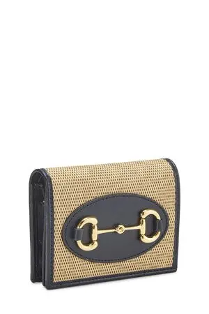 Gucci Canvas Horsebit Compact Wallet
