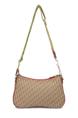 Dior Trotter Canvas Rasta Double Saddle Bag - Beige