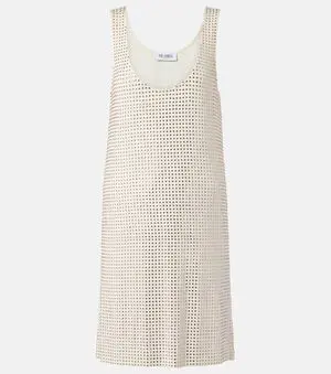 Attico Crystal-embellished Minidress - Neutrals