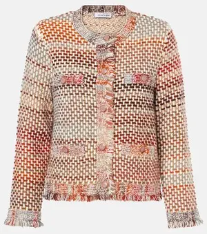 Veronica Beard Sariyah Cotton And Wool-blend Knit Jacket - Multicoloured