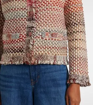 Veronica Beard Sariyah Cotton And Wool-blend Knit Jacket - Multicoloured