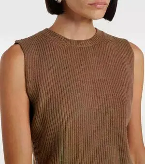 Max Mara S Max Mara Wool Sweater Vest Brown