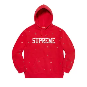 Supreme Eyelet Hooded Sweatshirt - Red