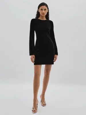 UNDRESS CODE Open-back Velvet Mini Dress