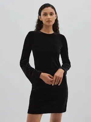 UNDRESS CODE Open-back Velvet Mini Dress