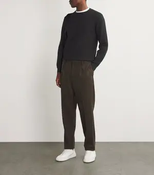 Brioni Cotton-silk-cashmere Trama Weave Crew Neck Sweater