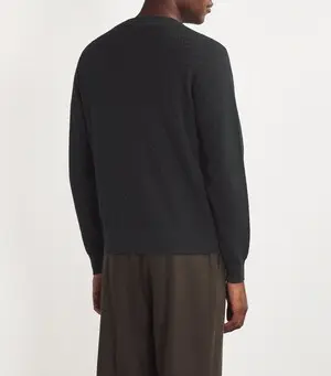 Brioni Cotton-silk-cashmere Trama Weave Crew Neck Sweater