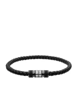 Chopard Classic Racing Leather And Palladium Bracelet