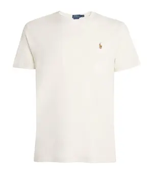 Polo Ralph Lauren Pima Cotton Polo Pony T-shirt Ivory