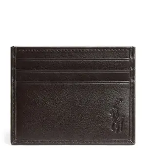Polo Ralph Lauren Leather Logo Card Holder - Brown